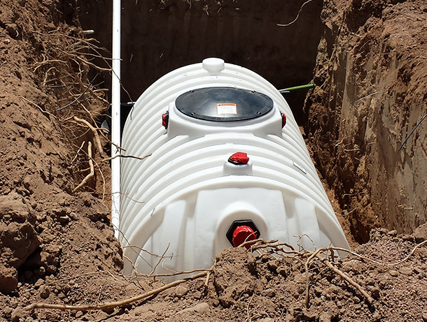 Splash pad 600 gal holding tank