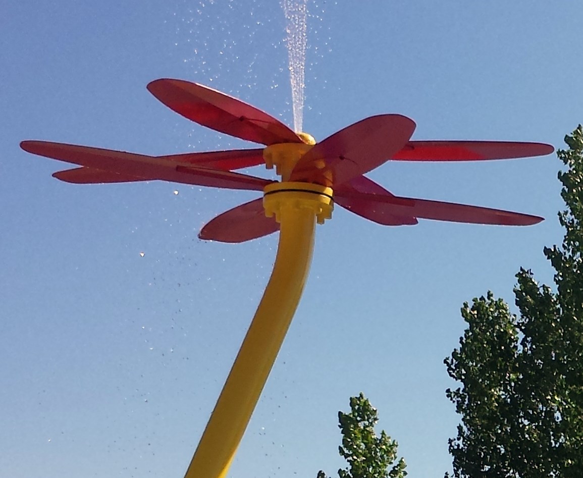 Wavy Water Flower Splash Pad Feature by Rain Deck